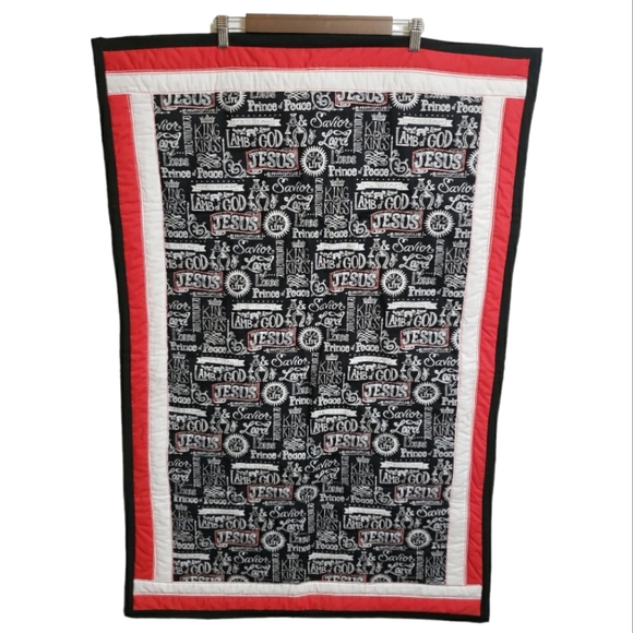 Bedding | Handmade Religious Lap Quilt Baby Quilt Wall Hanging 28 X 42 ...